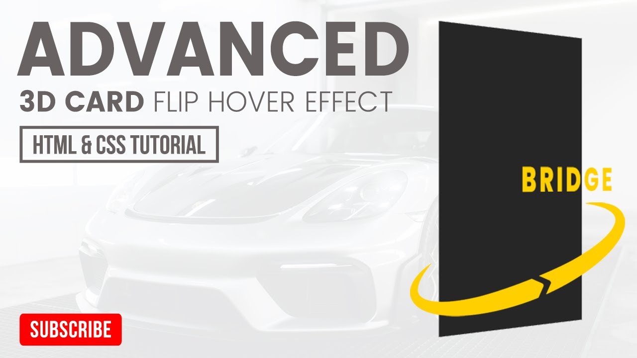 Advanced 3D Card Flip Animation on Hover using HTML and CSS