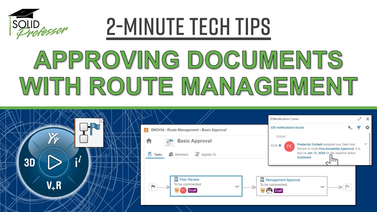 Approving Documents in 3DEXPERIENCE with Route Management