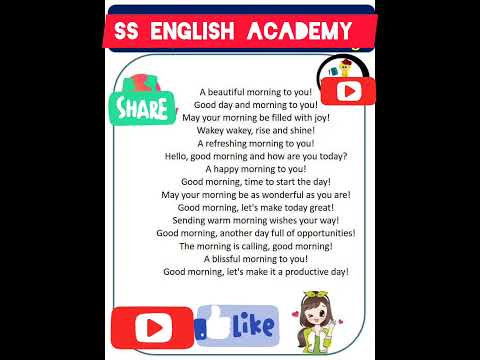 Vocabulary || Other Ways To Say Good Morning ||