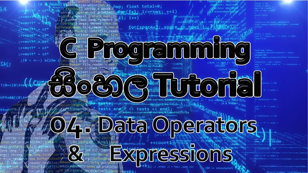 04. Data Operators and Expressions -- C programming Sinhala