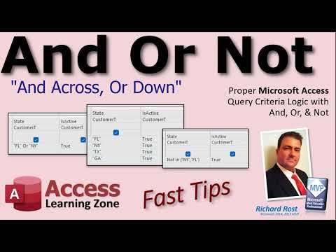 Proper Microsoft Access Query Criteria Logic with And, Or, & Not