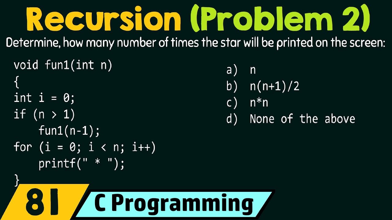 Recursion (Solved Problem 2)
