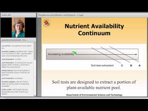 Phosphorus - How It Is Quantified and How It Behaves
