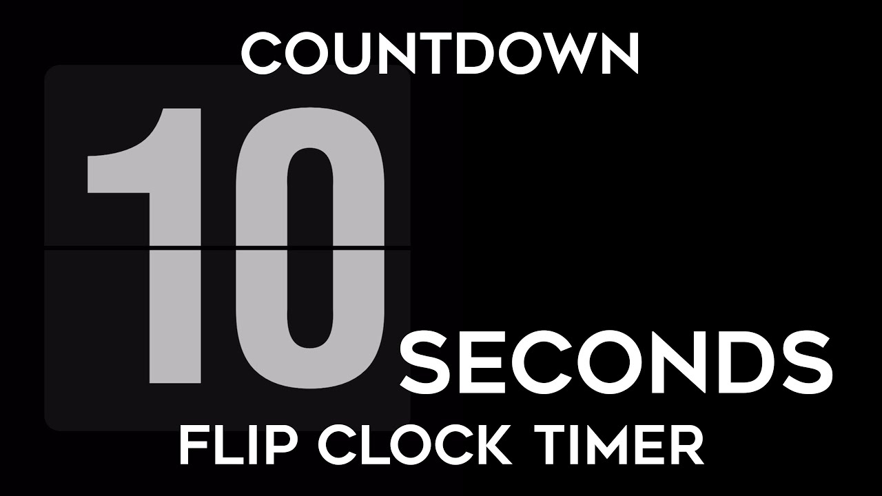 10 Seconds Countdown Timer With Alarm [4k]