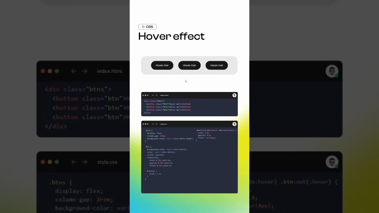 Hover Effect in CSS #css #hovereffect