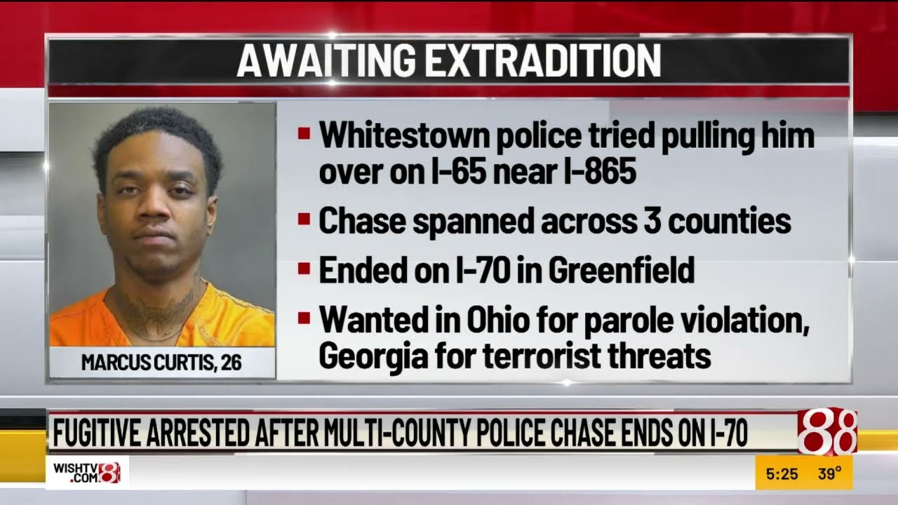 Fugitive arrested after multi county police chase ends on I-70