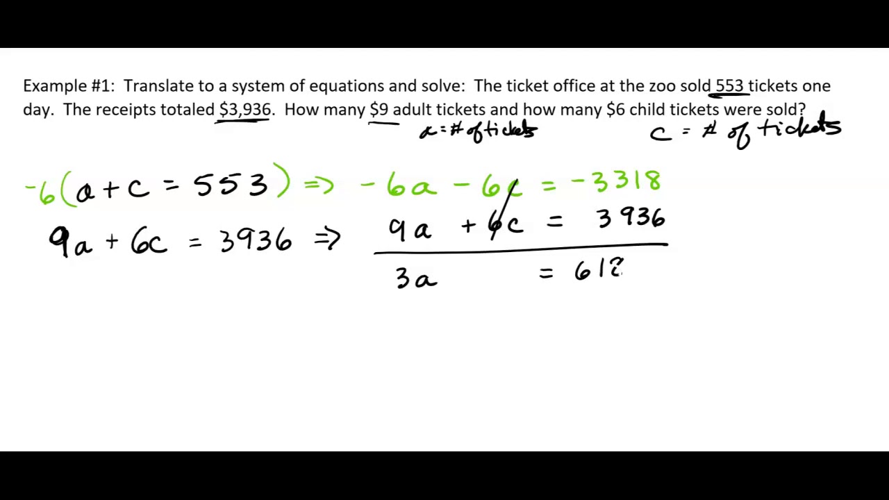 4.3.a Solve Mixture Applications with Systems of Equations