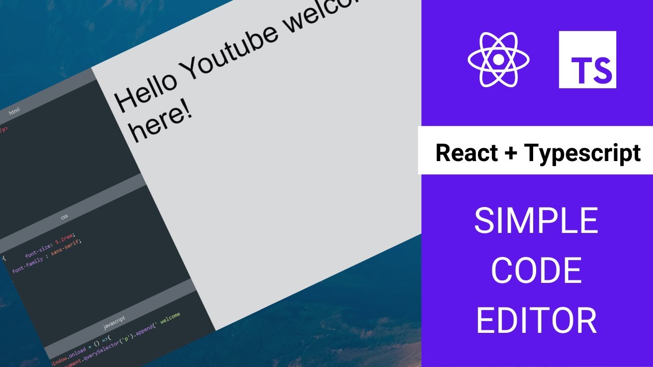 React Typescript Simple Code Editor