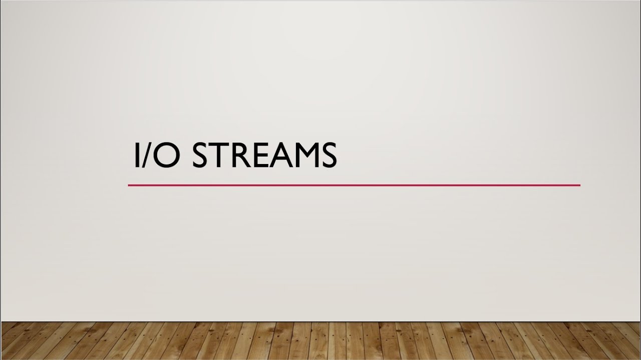 Java Input Output Stream