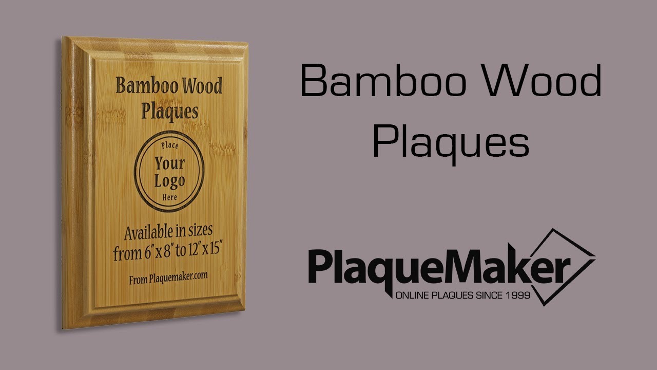 Custom Engraved Bamboo Wood Plaques - PlaqueMaker.com