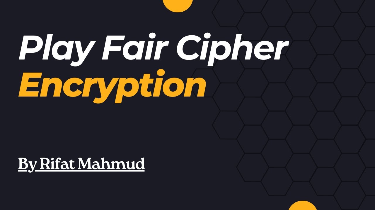 Playfair Cipher Encryption : Theory and Python Code Implementation