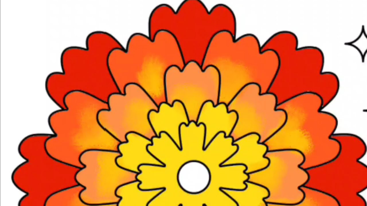 Flower pot color shading easy / How to use pen up / coloring book