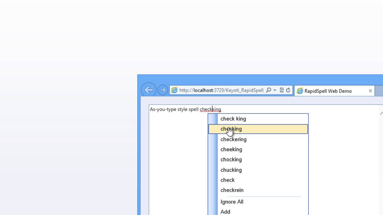 RapidSpell Web ASP.NET