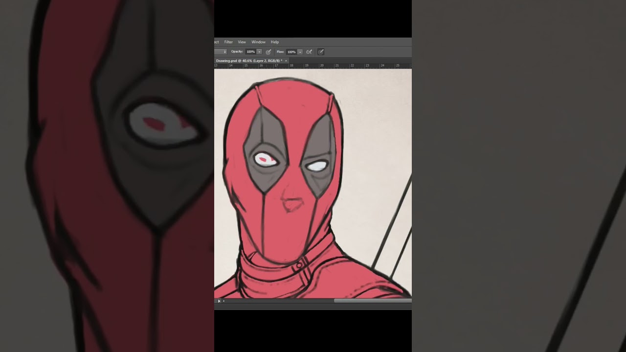 DEADPOOL FAN-ART #short #deadpool #deadpoolandwolverinemovie #drawingdeadpool