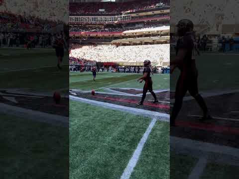 Younghoe Koo from the logo during pregame at Atlanta Falcons vs Seattle Seahawks #football #nfl