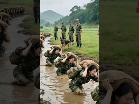 cute army girl's training 😻#shorts #youtubeshorts