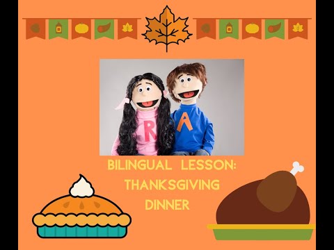 Rosie & Andy: Spanish for Kids- Bilingual Lesson- Thanksgiving Food