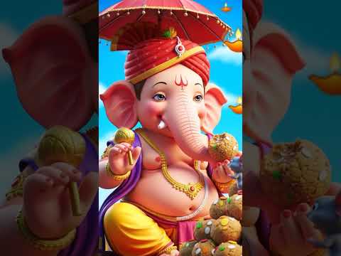 Bappa with Ladoo 🍬 & Dance! | Baby Ganesh Fun Rhyme #Shorts