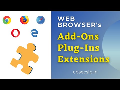 What is add-ons, plug-ins or extensions in web browsers ?