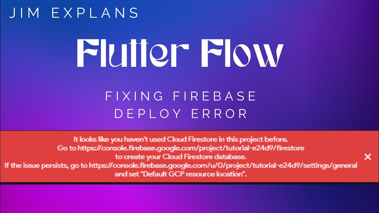 Flutter Flow - Fixing Firestore Deploy Error