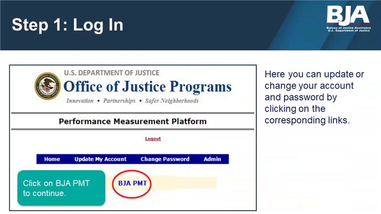 BJA Performance Measurement Tool System Overview 2.0