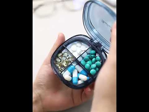 4 Compartment or 6 Compartment Portable Small Daily Pill Box #medicina #pillbox #medication