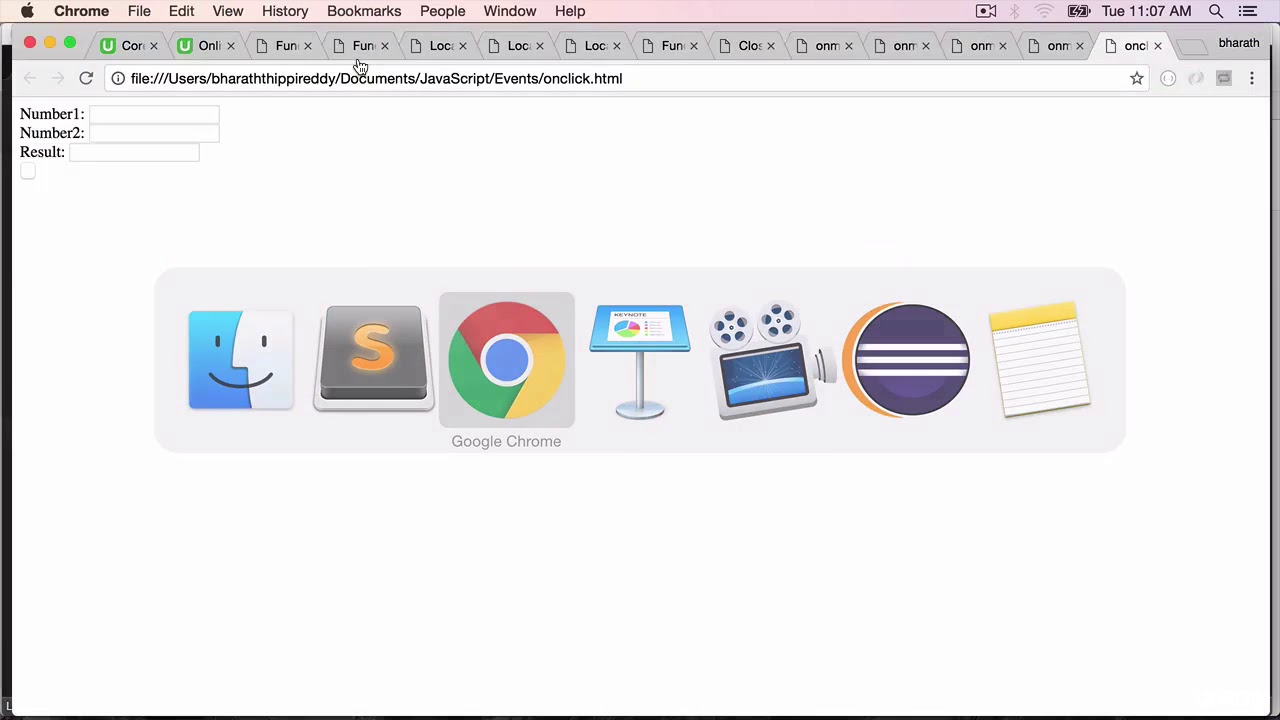 JavaScript OnClick Event Hands On