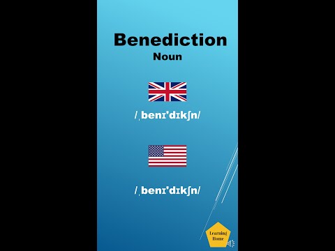 Benediction meaning pronunciation and synonyms #Shorts
