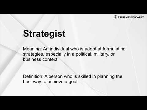 Strategist Meaning