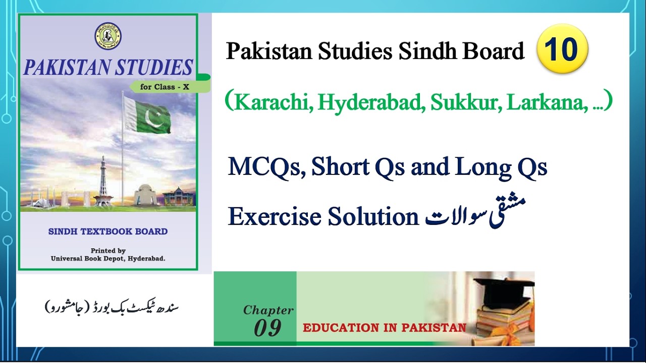 Pakistan Studies Class 10 Chapter 9 in english Sindh Board - Objectives, Short Qs, Long Qs of Unit 9