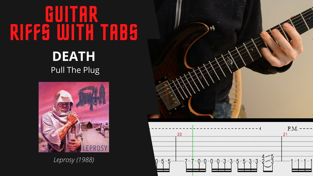 Death - Pull The Plug - Guitar riffs with tabs / cover / lesson