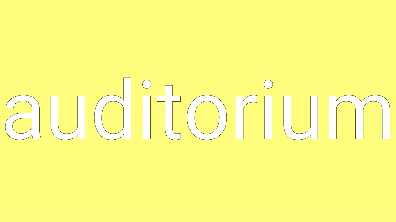 Auditorium Definition & Meaning