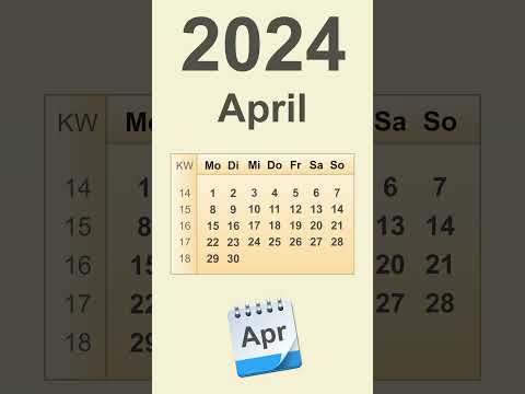 Kalender April 2024