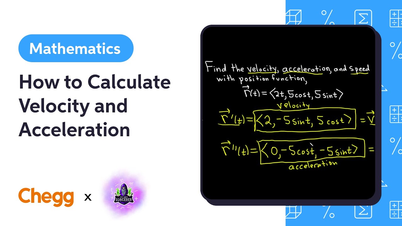 How to Calculate Velocity and Acceleration Ft. The Math Sorcerer