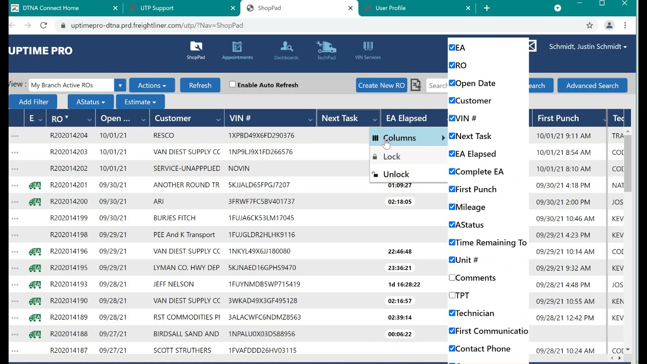 Saving a View In Uptime Pro
