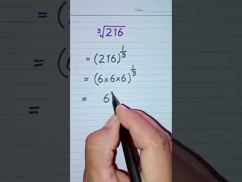 Cubic Radical Solution of ∛216 in Mathematics #educational #maths