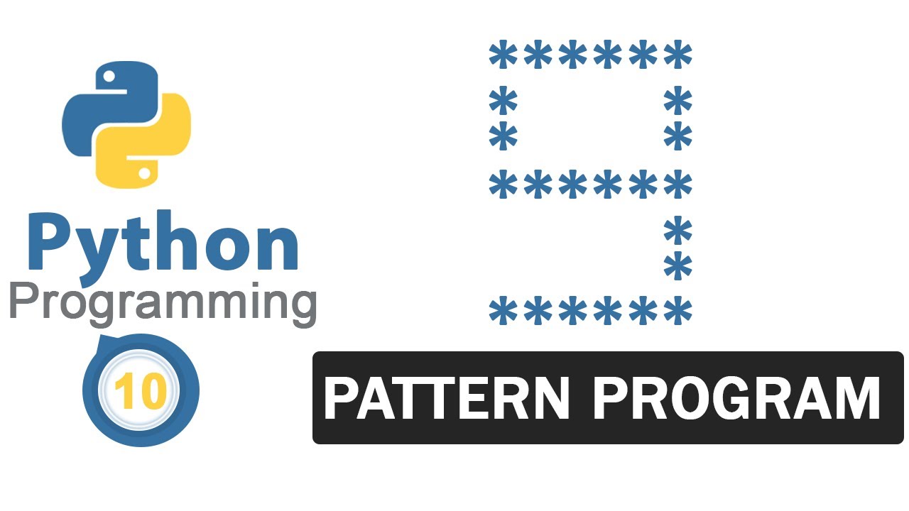 Python Pattern Programs | Printing Stars '*' in 9 Shape