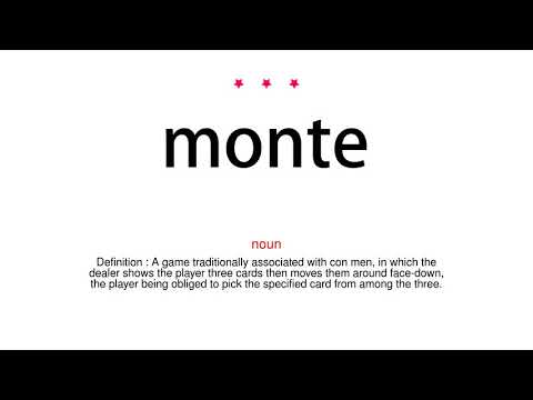 How to pronounce monte - Vocab Today