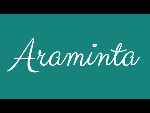 Learn how to Sign the Name Araminta Stylishly in Cursive Writing
