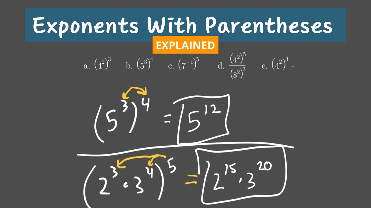 How To Simplify Exponents In Parentheses