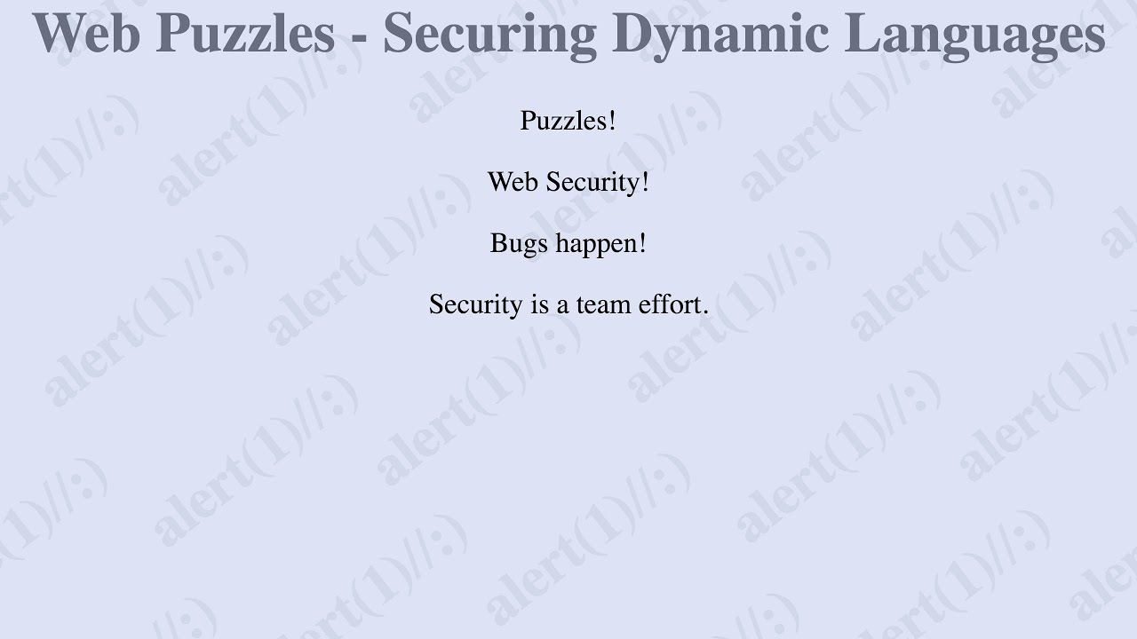 Introducing Web Puzzlers