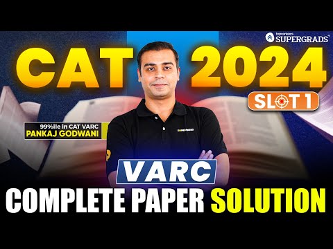 CAT 2024 VARC Slot 1 Solved Paper ✍🏻| CAT 2024 VARC Slot 1 Paper Solution With Detailed Explanation🎯
