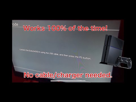 Connect the DUALSHOCK 4 using USB cable, and then press the ps button. no charger, fast & easy fix.