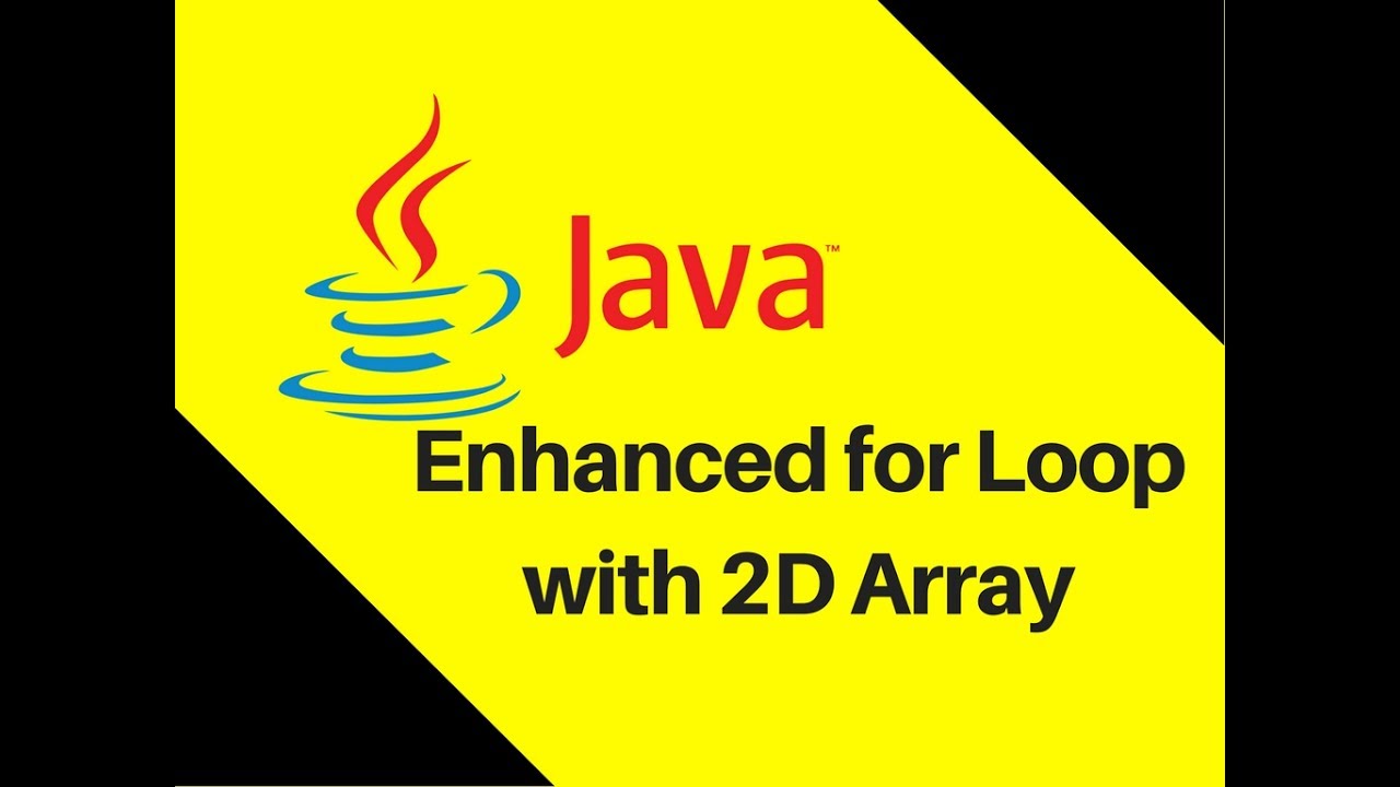 6.11 Enhanced for Loop with 2D Array