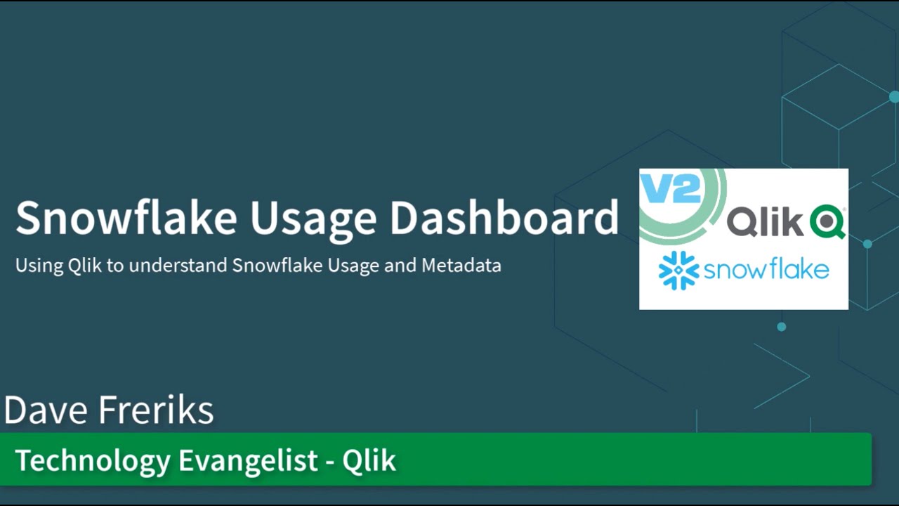 Qlik Sense Snowflake Usage Dashboard - V2
