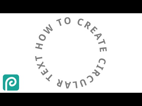 Wrap text around a circle online in Photopea