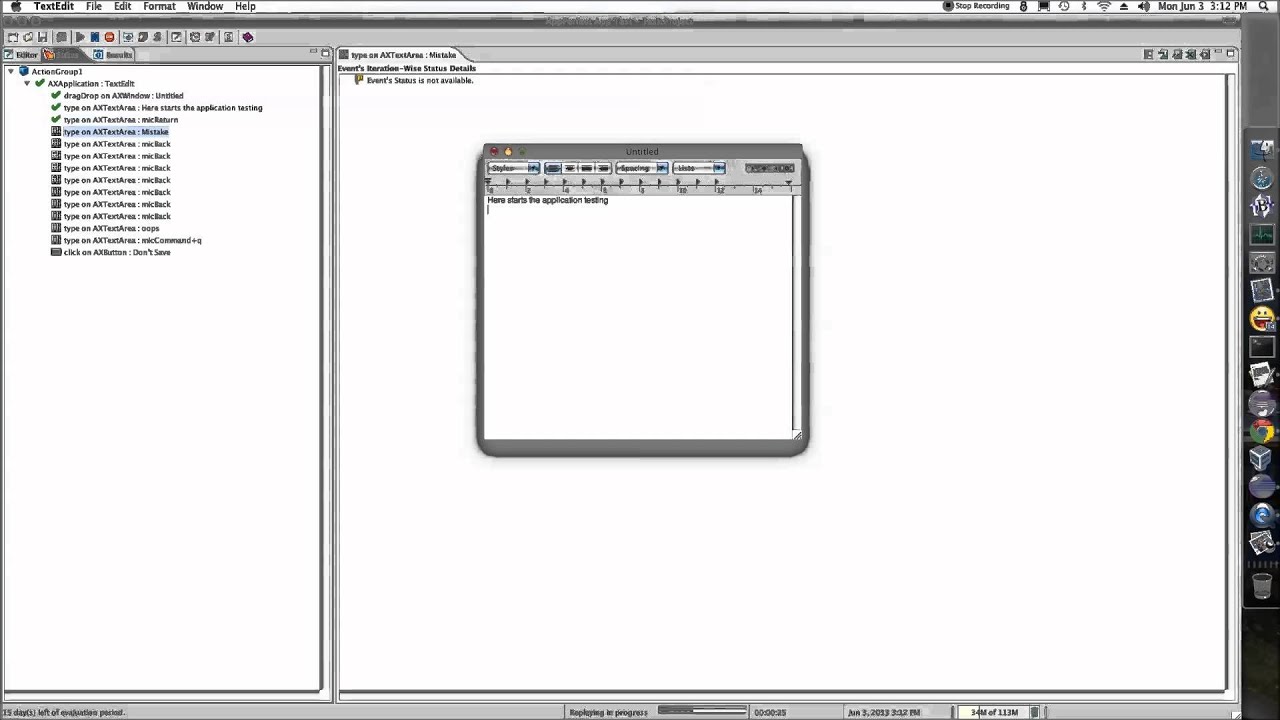 Application Test | Replaying Test