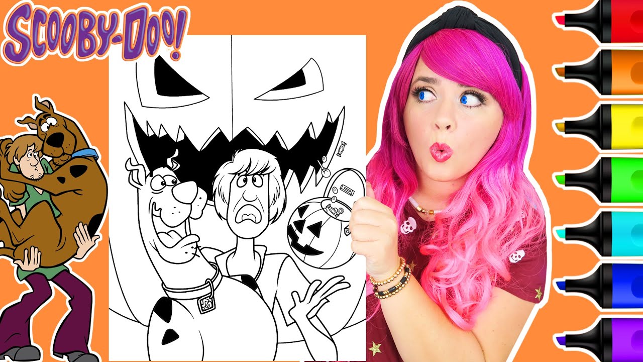 Coloring Scooby-Doo & Shaggy Halloween Coloring Page | Ohuhu Art Markers