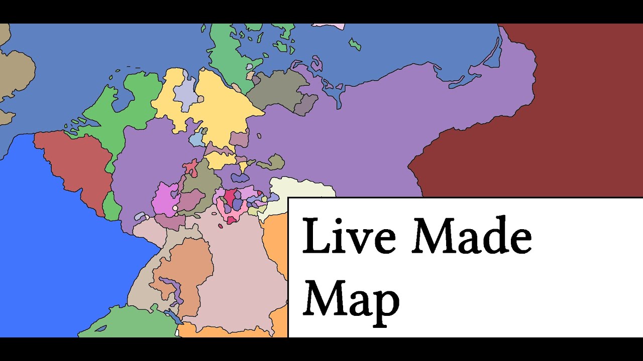 Live Made Map of German States in 1860
