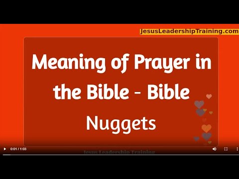 Bible Definition of Prayer